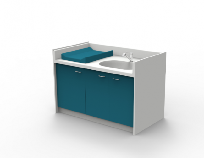 Bienvenue sur le site Les 3 Ours Meuble de change 150 rangement 1 porte